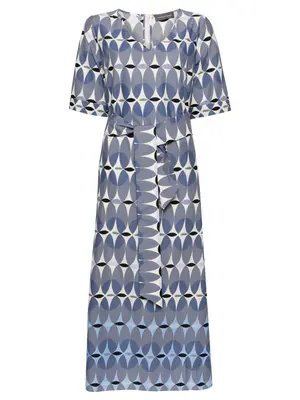 Lorena Antoniazzi Geometric-print Midi Dress - Blue