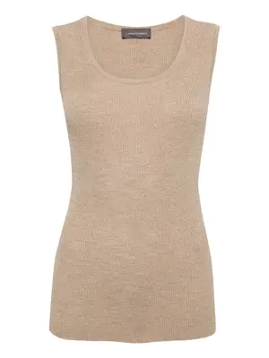 LORENA ANTONIAZZI Lorena Antoniazzi Sleeveless Ribbed Knit Top