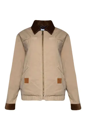 SPORTY & RICH Srhwc Canvas Zipped Jacket - Neutrals