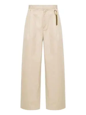 DARKPARK Pleated Straight Trousers - Neutrals