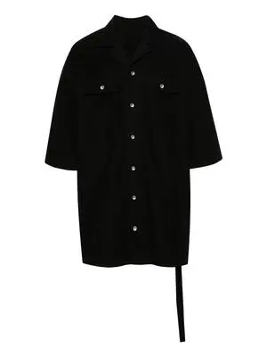 Rick Owens Magnum Tommy Longline Shirt - Black