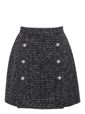 ADAM LIPPES Adam Lippes Double-Breasted Tweed Skirt