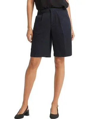 NYDJ Relaxed High Waist Bermuda Denim Shorts - Overdye Black