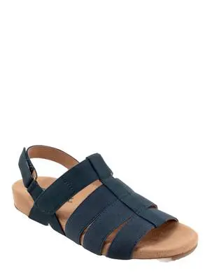 Softwalk SoftWalk® Burnaby Slingback Sandal Navy Nubuck