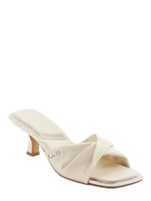 Dkny Twist Strap Kitten Heel Sandal - Bone