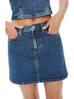 REFORMATION Reformation Lydia High Waist Denim Miniskirt