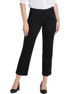 NYDJ Bailey Pull-on Ankle Relaxed Straight Leg Jeans - Overdye Black