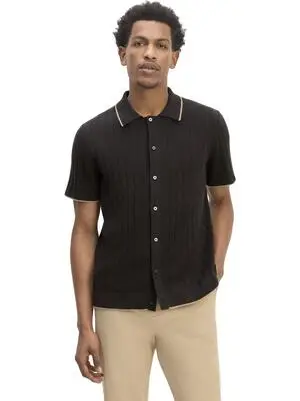Everlane No-sweat Button-down Polo Sweater - Black