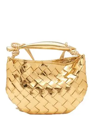 Bottega Veneta Mini Sardine Intrecciato Shoulder Bag Gold/brass