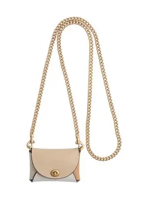 COACH Remade Small Colorblock Pouch Crossbody - Beige Multi