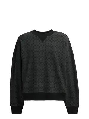 Coach Essential Signature Crewneck - Charcoal Signature