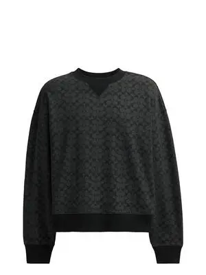 COACH Essential Signature Crewneck - Charcoal Signature
