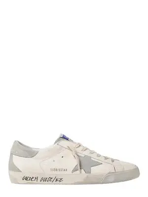 GOLDEN GOOSE Golden Goose Low-Top Leather And Suede Lace-Up Sneakers With Distressed Design Grey