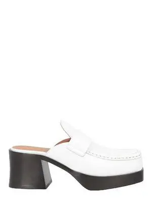 Marni Leather Mules - White