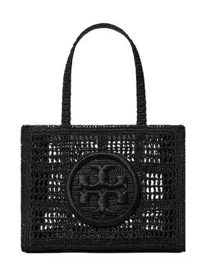 Tory Burch Ella Small Hand Crochet Tote - Black