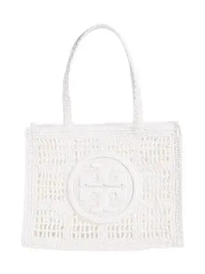Tory Burch Ella Small Hand Crochet Tote - White