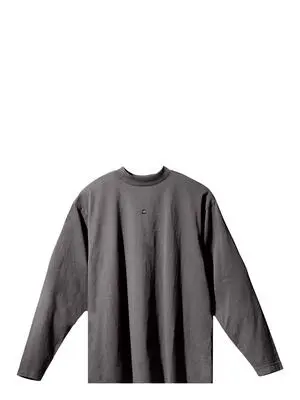 Yeezy Engineered Balenciaga Logo Long-sleeve Tee 'dark - Grey