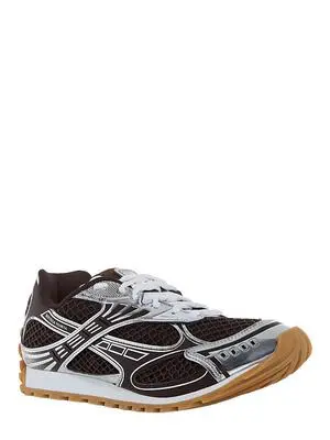 Bottega Veneta Orbit Low Top Sneakers Zink/dark Brown