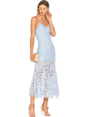 Nbd Brielle Lace Midi Dress - Periwinkle