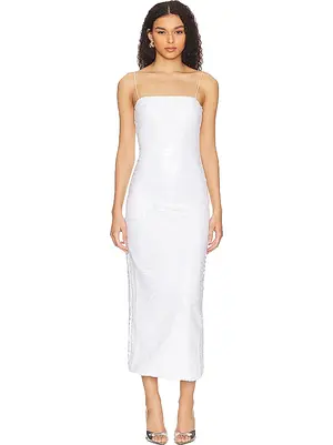 BUBISH Hannah Sequin Midi Dress - White