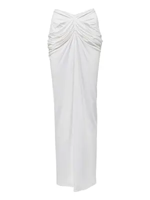Magda Butrym Draped Maxi Skirt - White