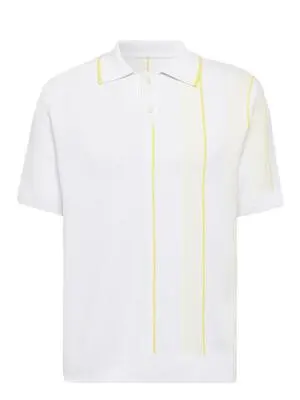 Jacquemus Le Polo Jeugo Striped Polo Shirt - White