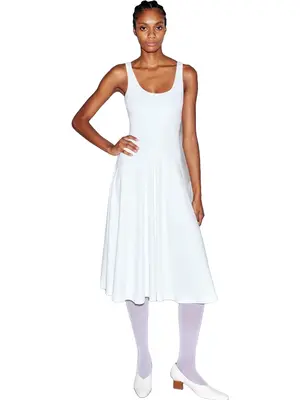 Rosetta Getty Scoop Neck Fit-&-flare Dress - White