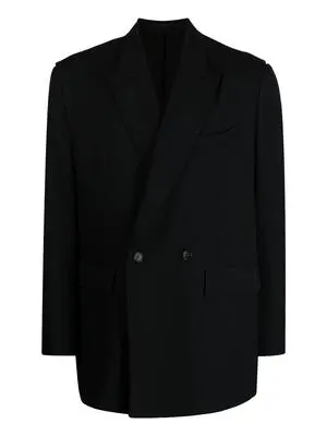SONGZIO Layered Double-breasted Blazer - Black