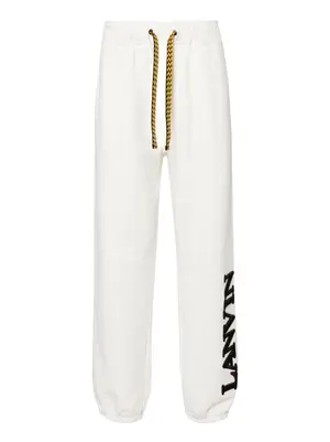 LANVIN X Future Logo-embroidered Track Trousers - White