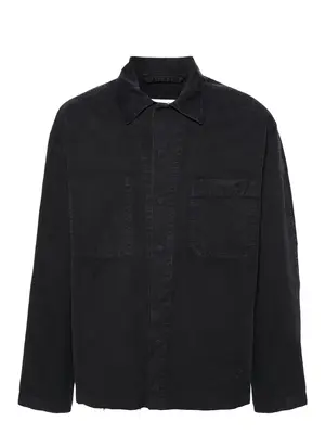 MAISON MARGIELA Raw-hem Shirt Jacket - Blue