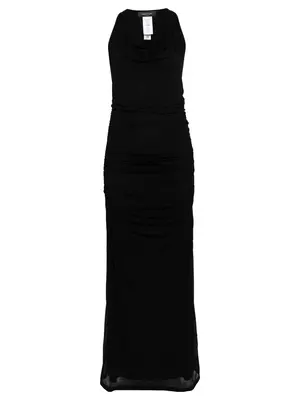Fabiana Filippi Draped-collar Sleeveless Dress - Black