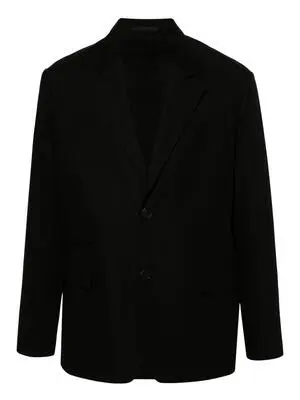 LANVIN Notched-lapels Single-breasted Blazer - Black