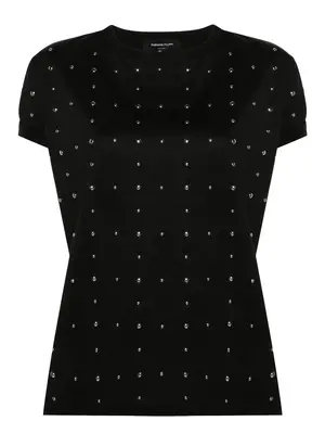 Fabiana Filippi Studded T-shirt - Black