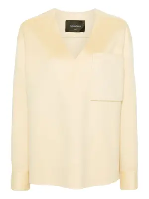 Fabiana Filippi V-neck Cashmere Jumper - Yellow