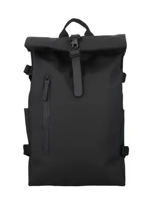 Rains Large Rolltop Backpack - Black