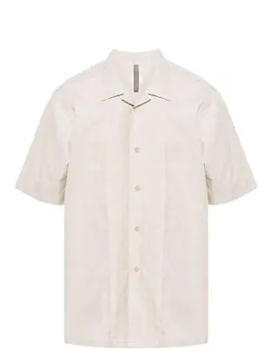 Eleventy Bowling-collar Short-sleeve Shirt - Neutrals