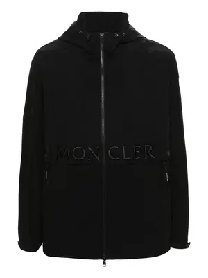 Moncler Joly Logo-embroidered Hooded Jacket - Black