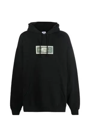 Vetements Graphic Print Hoodie - Black