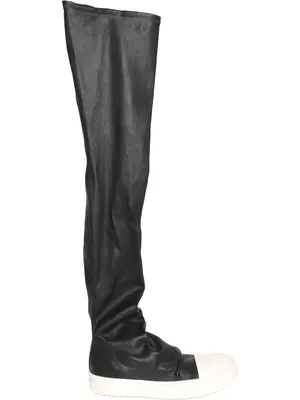 Rick Owens Thigh-high Leather Boots - Black
