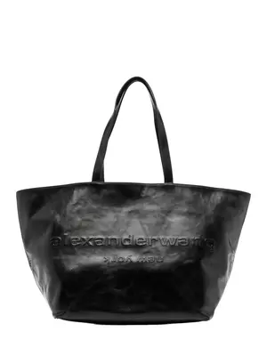 Alexander Wang Logo-embossed Leather Tote Bag - Black