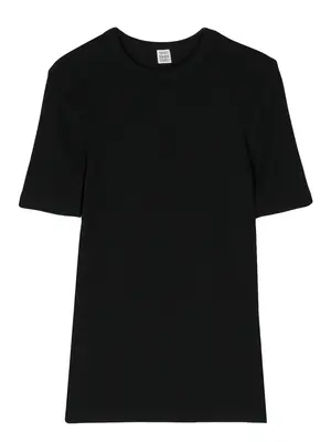 TOTEME Crew-neck Short-sleeve T-shirt - Black