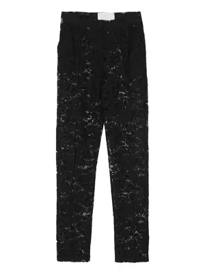 LOULOU Loulou Floral-Lace Tapered Trousers