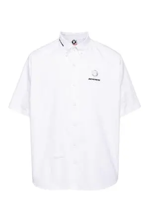AAPE BY *A BATHING APE® Logo-appliqué Cotton Shirt - White