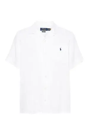 Polo Ralph Lauren Polo-pony-embroidery Linen Shirt - White