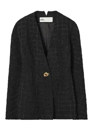 Tory Burch Slim Tweed Jacket - Black/black