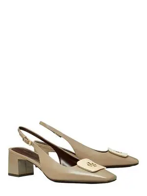 Tory Burch Georgia Slingback Heel - Ecru