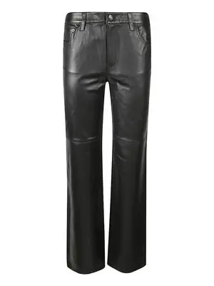 MICHAEL KORS Straight Leg Leather Pants