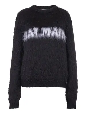 Balmain Logo Pullover - Black