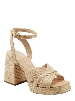 MARC FISHER Marc Fisher LTD Janie Raffia Platform Sandals