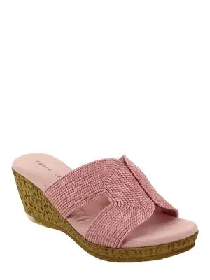 DAVID TATE Vibe Wedge Slide Sandal - Pink